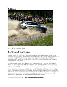 2017_TSD_Road_Rally | Cascade Sports Car Club
