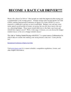 BECOME A RACE CAR DRIVER | Cascade Sports Car Club