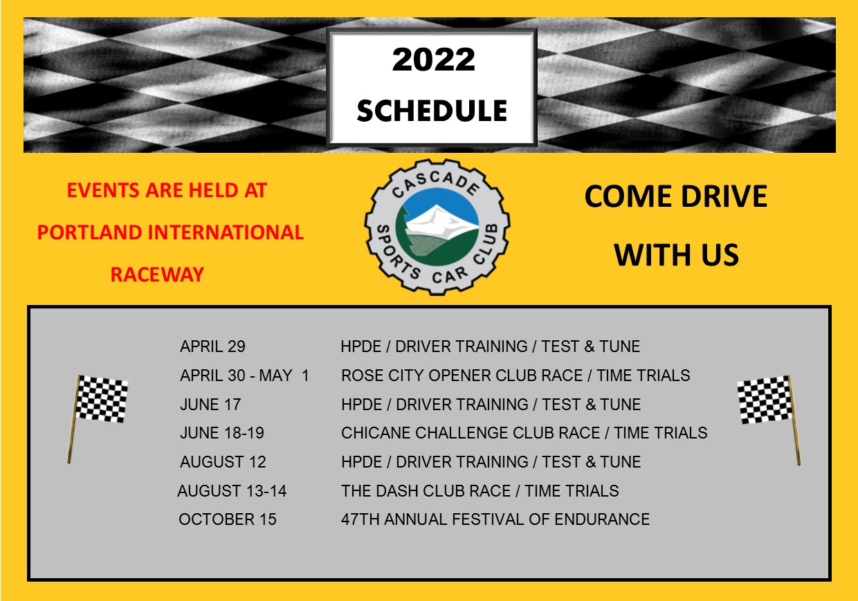 Track Day/Driver Training | Cascade Sports Car Club